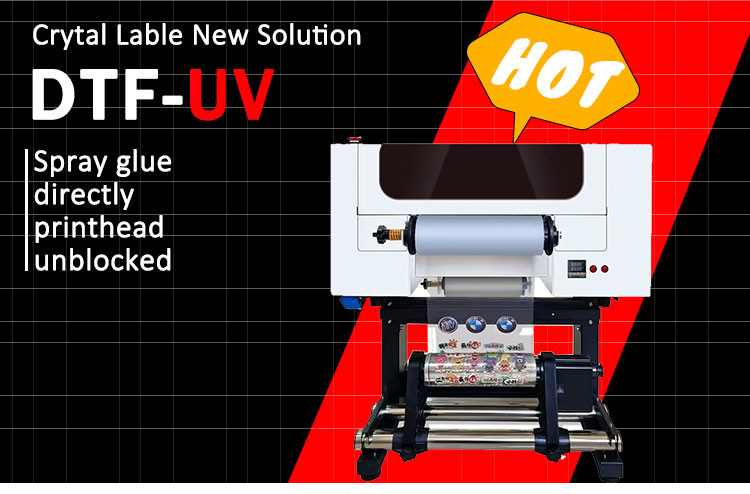 A3 UV DTF Printer CMYK White Varnish Color DTF UV Printer Logo Printing UV DTF Machine